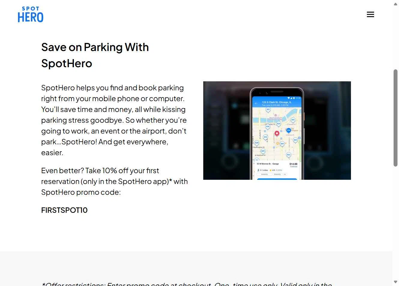 SpotHero Promo Codes - 10% Off (2 Verified) Dec 2025