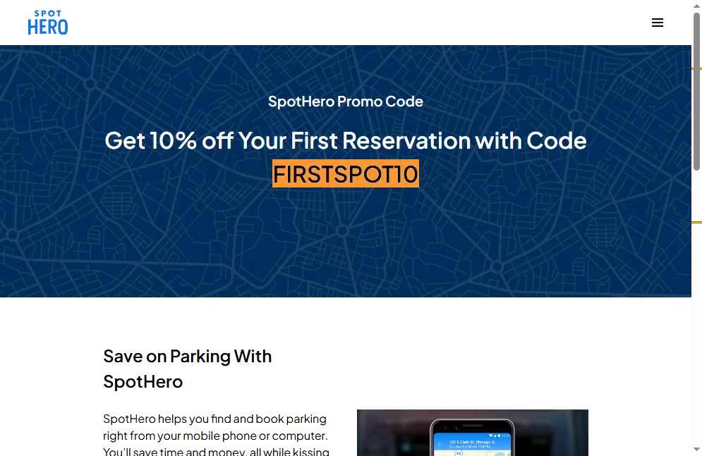 SpotHero Promo Codes - 10% Off (4 Verified) Nov 2025