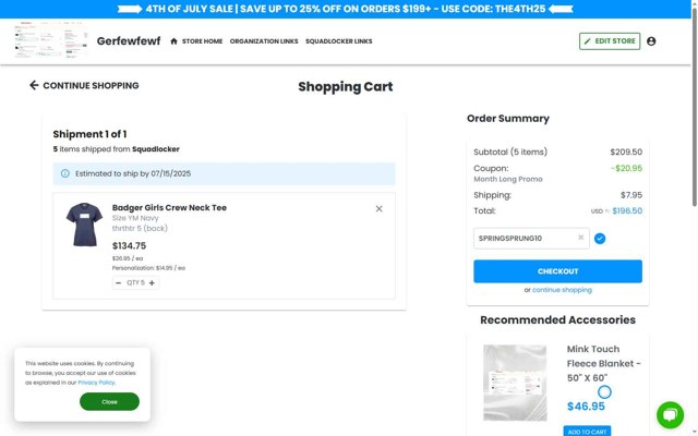 SquadLocker Promo Codes (2 Verified) - 10% Off Aug 2025