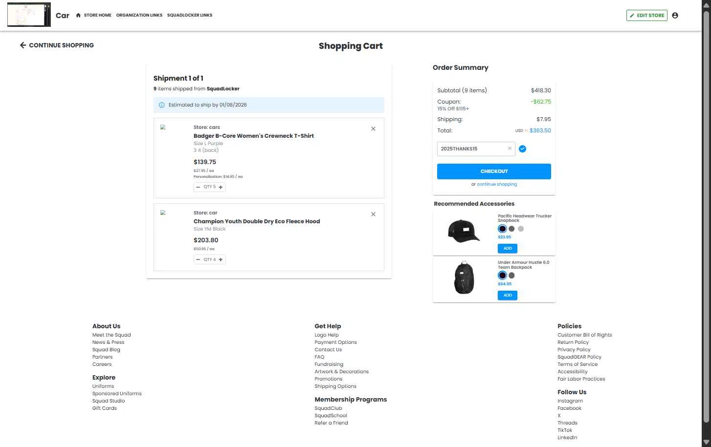 SquadLocker Promo Codes - 20% Off (3 Verified) Jan 2026