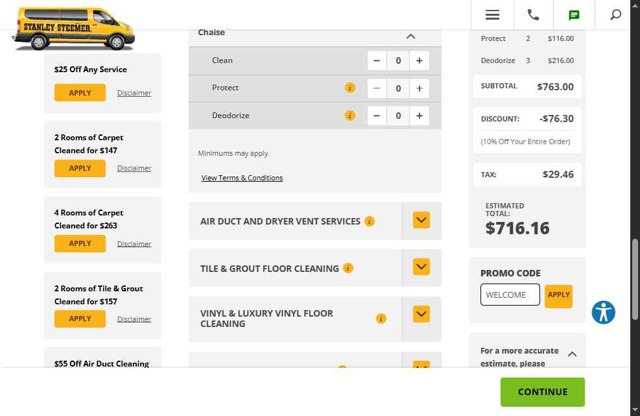 Stanley Steemer Promo Codes - $20 Off Jul 2025