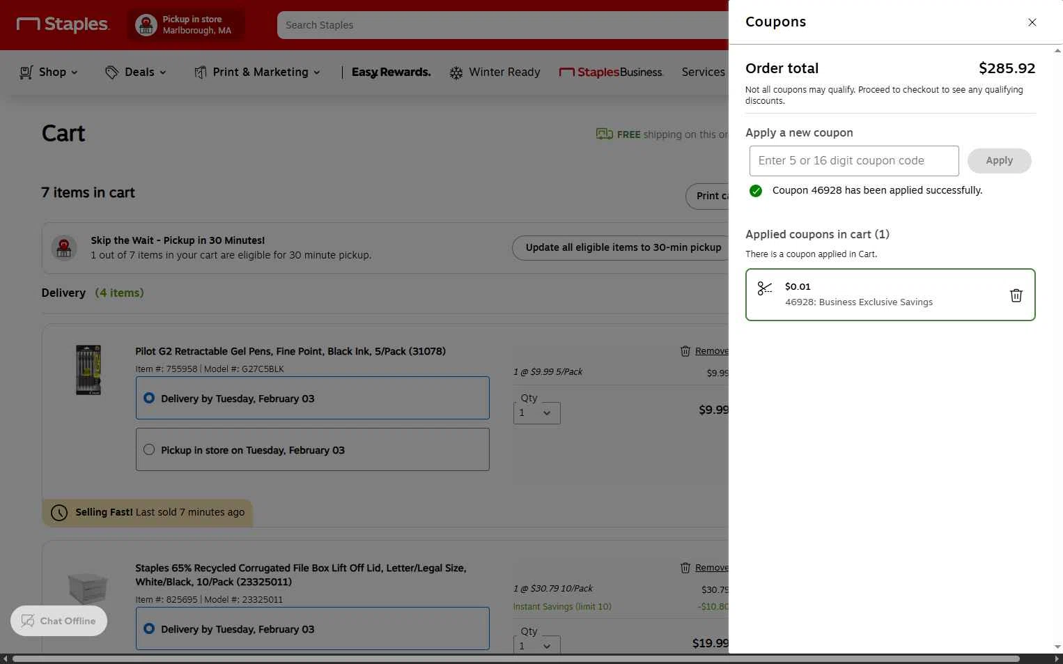 Staples Promo Codes - 40% Off (5 Verified) Feb 2026