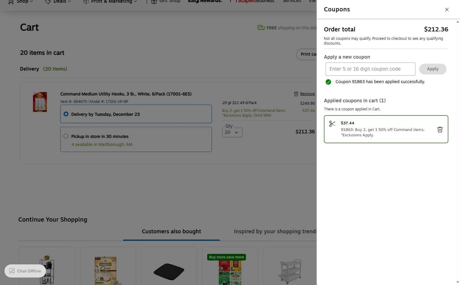 Staples Promo Codes - $150 Off (8 Verified) Dec 2025