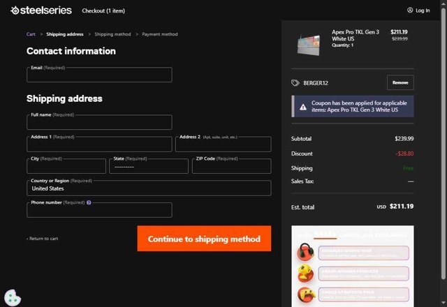 SteelSeries Promo Codes (9 Verified) - 10% Off May 2025