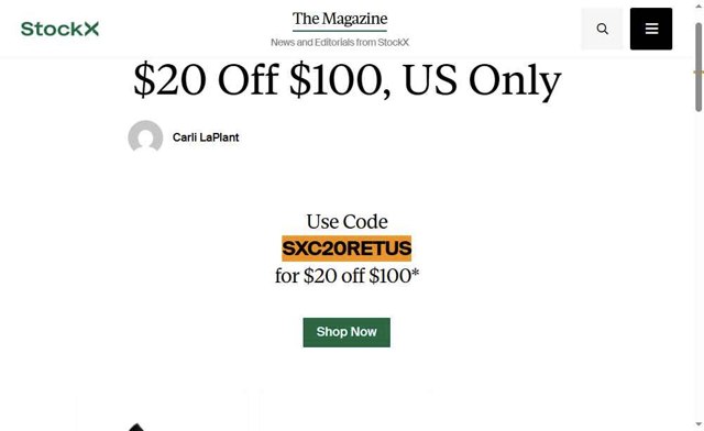 StockX Promo Codes - 75% Off Coupons Jul 2025