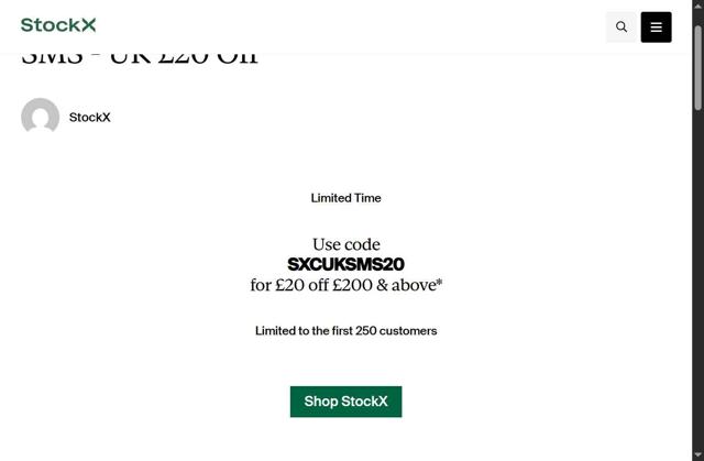 StockX Promo Codes - $10 Off Coupons Oct 2025