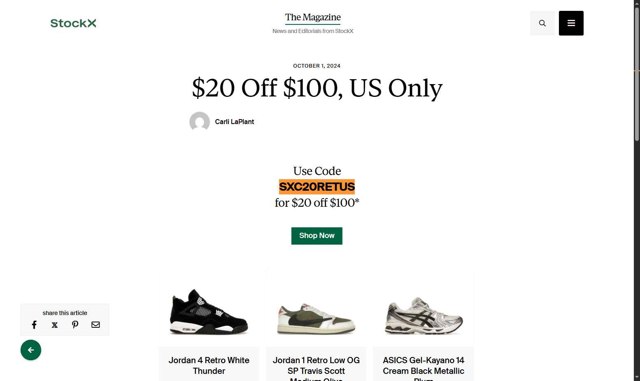StockX Promo Codes (2 Verified) - $55 Off Sitewide May 2025