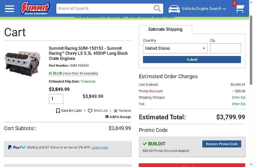 Summit Racing Equipment Promo Code - $5 Off Mar 2026