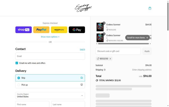 Sunday Swagger Promo Codes - 20% Off Sep 2025