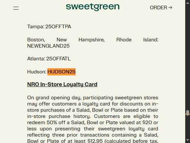 Sweetgreen Promo Codes (12 Verified) - 25% Off Oct 2025