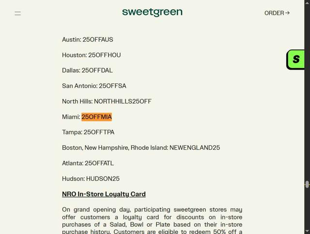 Sweetgreen Promo Codes (12 Verified) - 25% Off Oct 2025