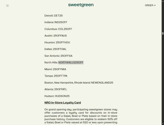 Sweetgreen Promo Codes (2 Verified) - 25% Off Jun 2025