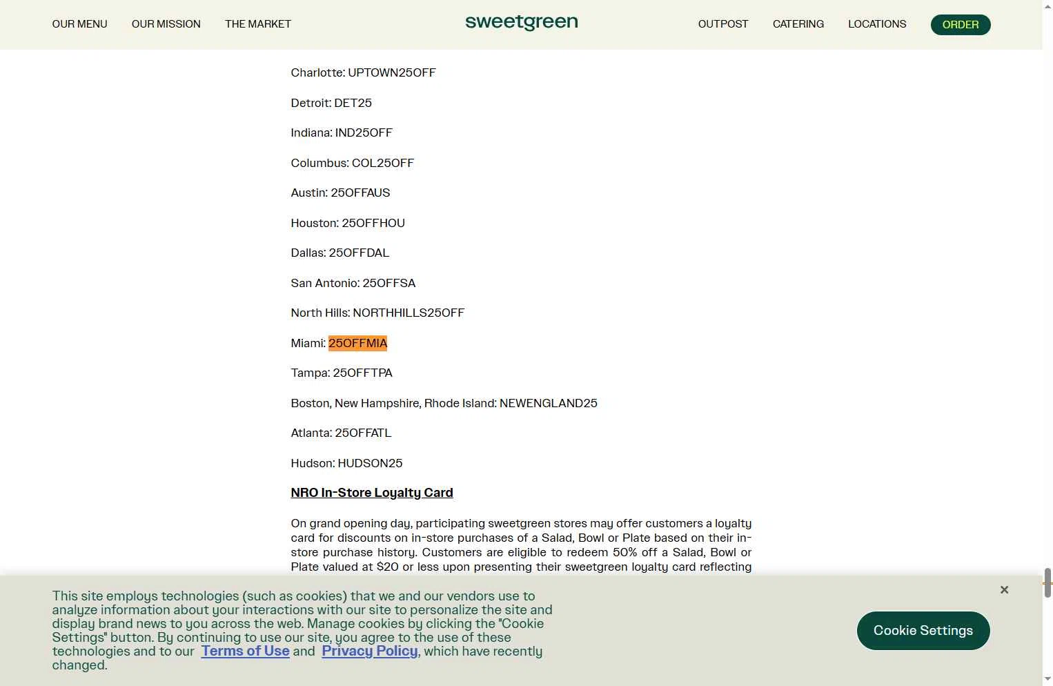 Sweetgreen Promo Codes - 25% Off (9 Verified) Dec 2025