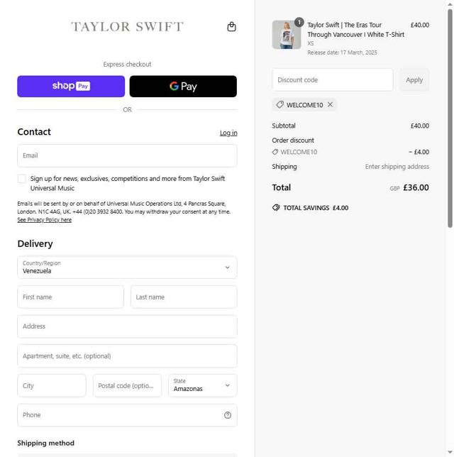 Taylor Swift Promo Codes - 15% Off Coupons Oct 2025