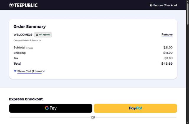 TeePublic Promo Codes - 25% Off (1 Verified) Oct 2025