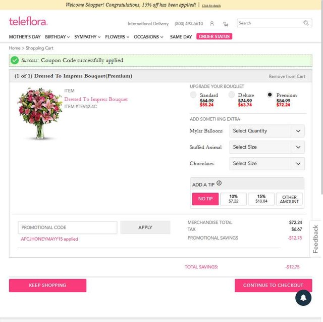 Teleflora Promo Codes (9 Verified) - 25% Off w/Code May 2025