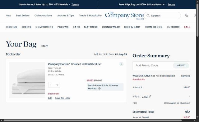 The Company Store Promo Codes - 30% Off Aug 2025