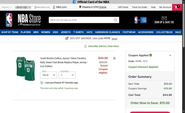 NBA Store Promo Codes (14 Verified) - 30% Off Oct 2025