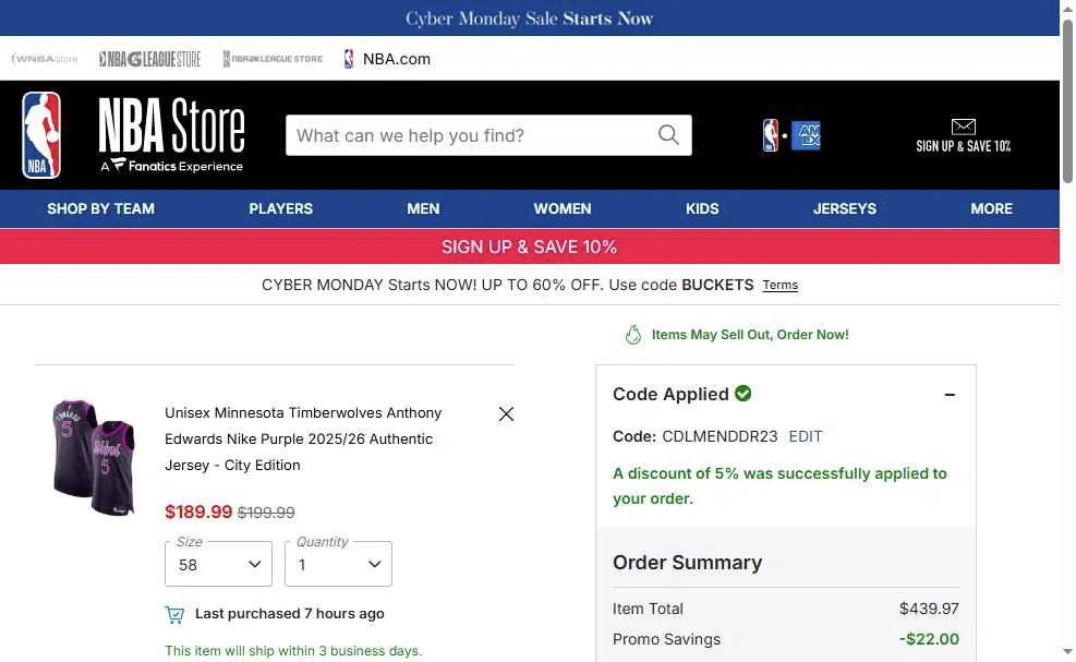 NBA Store Promo Codes - 50% Off (10 Verified) Dec 2025