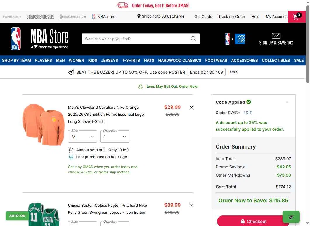 NBA Store Promo Codes - 40% Off (6 Verified) Dec 2025