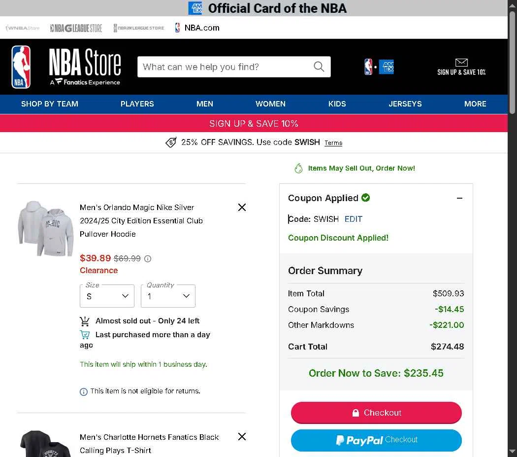 NBA Store Promo Codes (15 Verified) - 25% Off Oct 2025