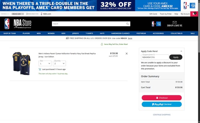 NBA Store Promo Codes (9 Verified) - $10 Off w/Code Jun 2025