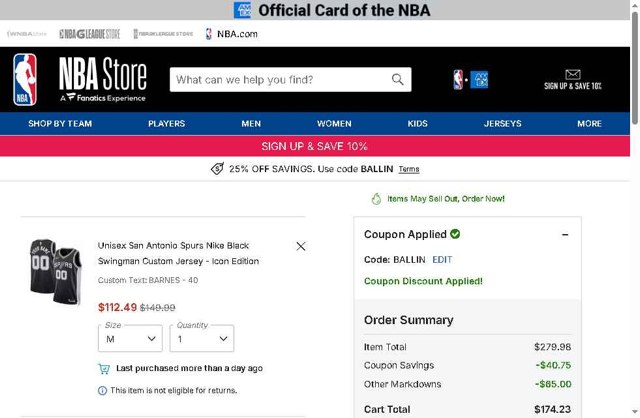 NBA Store Promo Codes (10 Verified) - 30% Off Sep 2025
