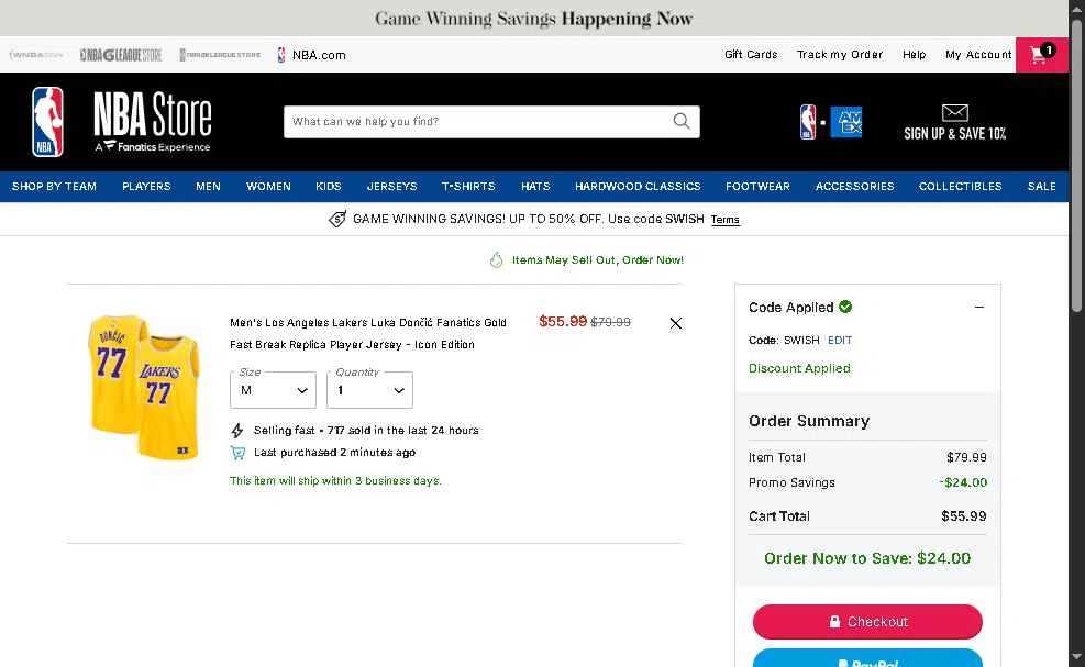 NBA Store Promo Codes - 50% Off (10 Verified) Dec 2025