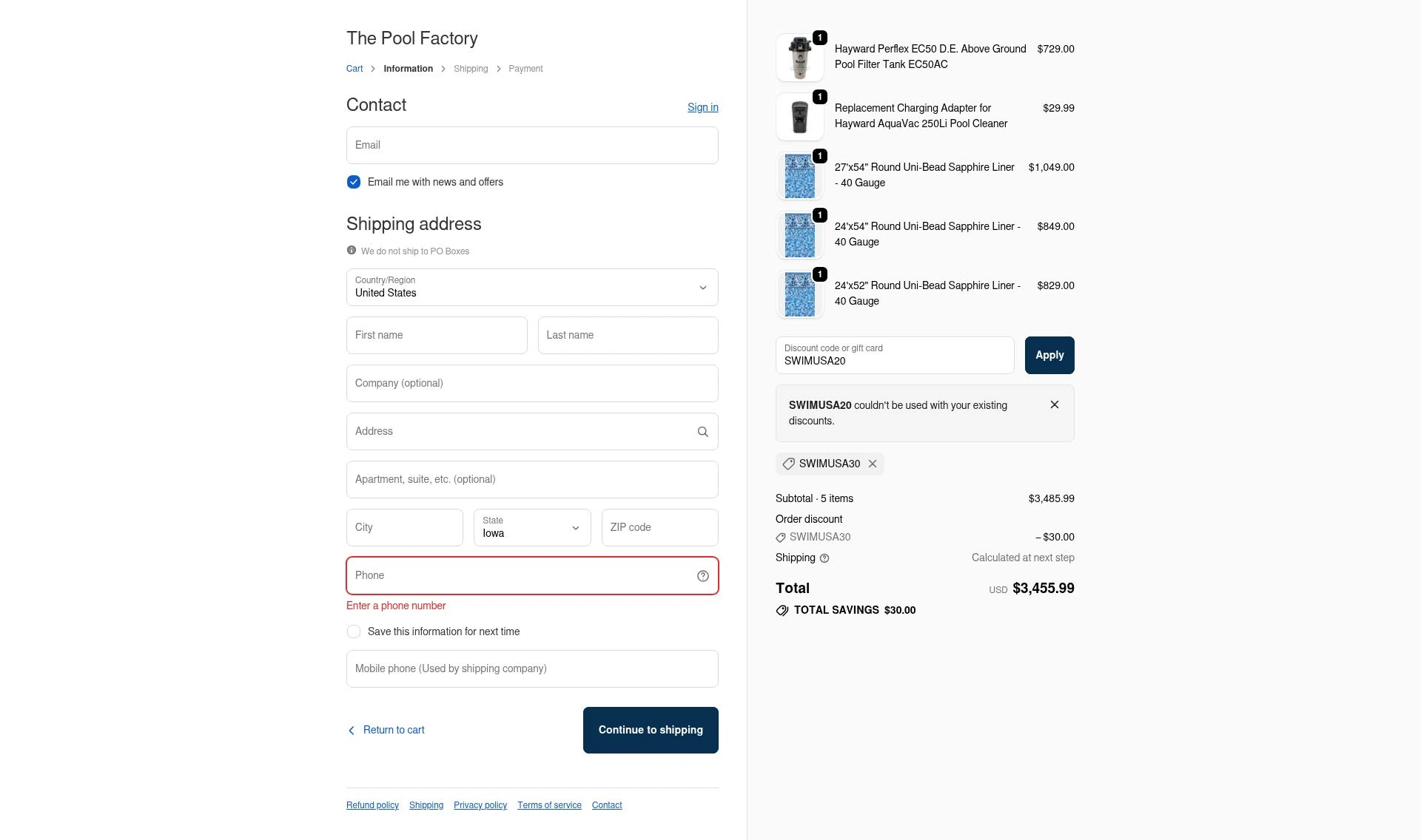 The Pool Factory Promo Codes - $50 Off Oct 2025