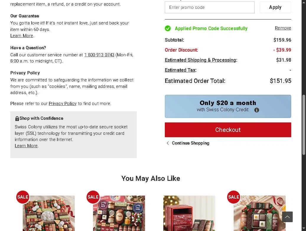 The Swiss Colony Promo Code - 25% Off (Verified) Jan 2026