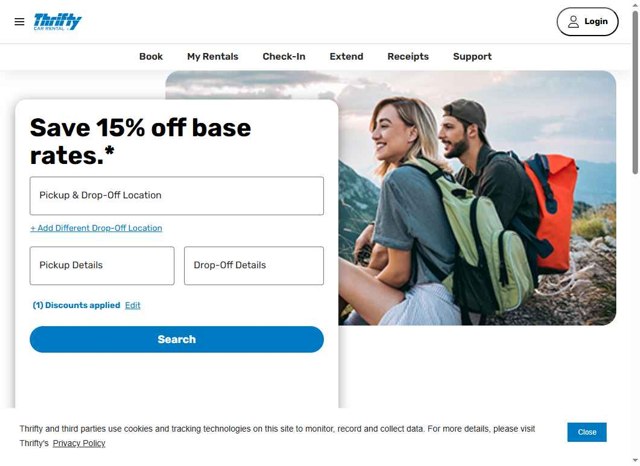 Thrifty Rental Car Promo Codes - 15% Off Aug 2025