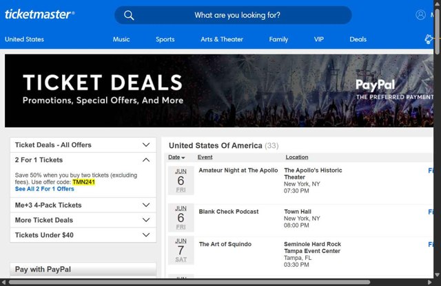 Ticketmaster Promo Codes - 50% Off (Verified) Sep 2025