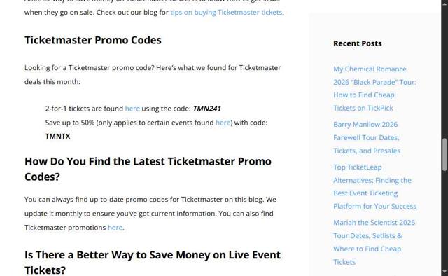 TickPick Promo Codes (1 Verified) - 50% Off w/Code Oct 2025