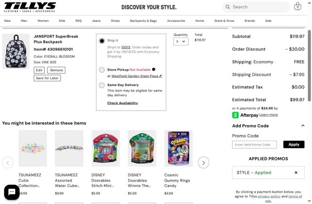 Tillys Discount Codes - $20 Off (3 Verified) Sep 2025
