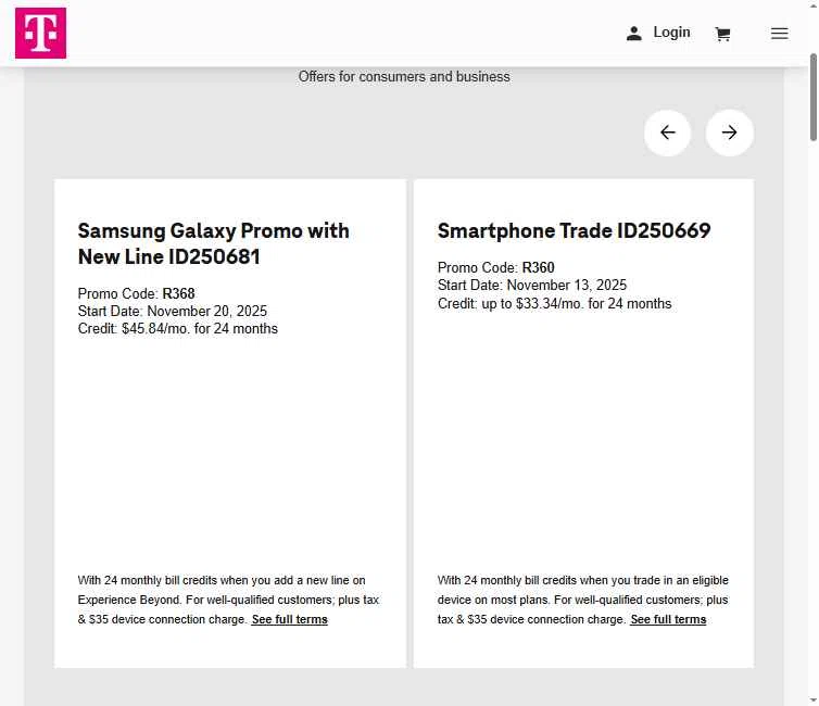 T-Mobile + Free Ship Coupons & Discounts Dec 2025