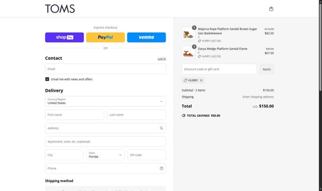 TOMS Discount Codes - 50% Off (1 Verified) Aug 2025