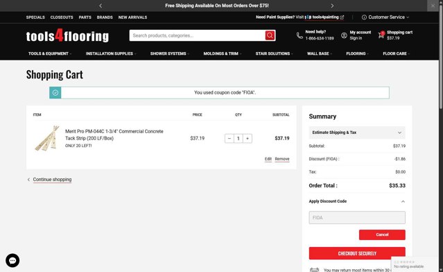 Tools4Flooring.com Promo Codes - $25 Off Sep 2025