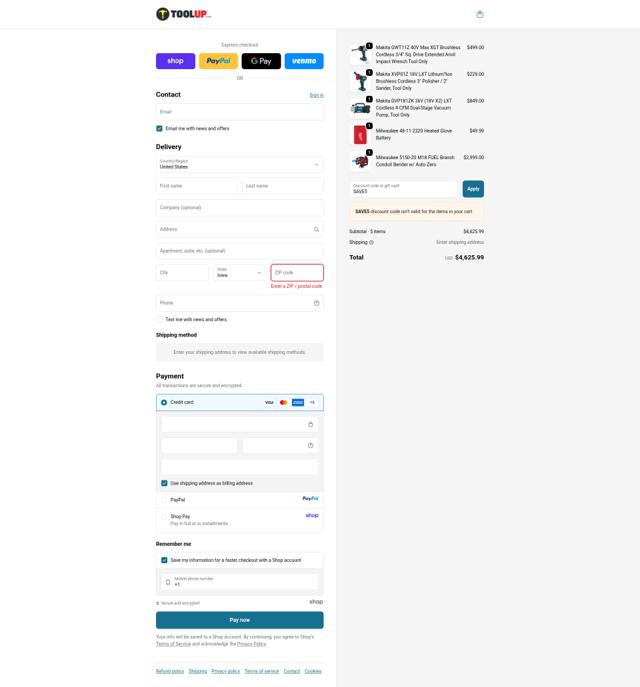 Toolup.com Promo Codes (4 Verified) - $20 Off Oct 2025
