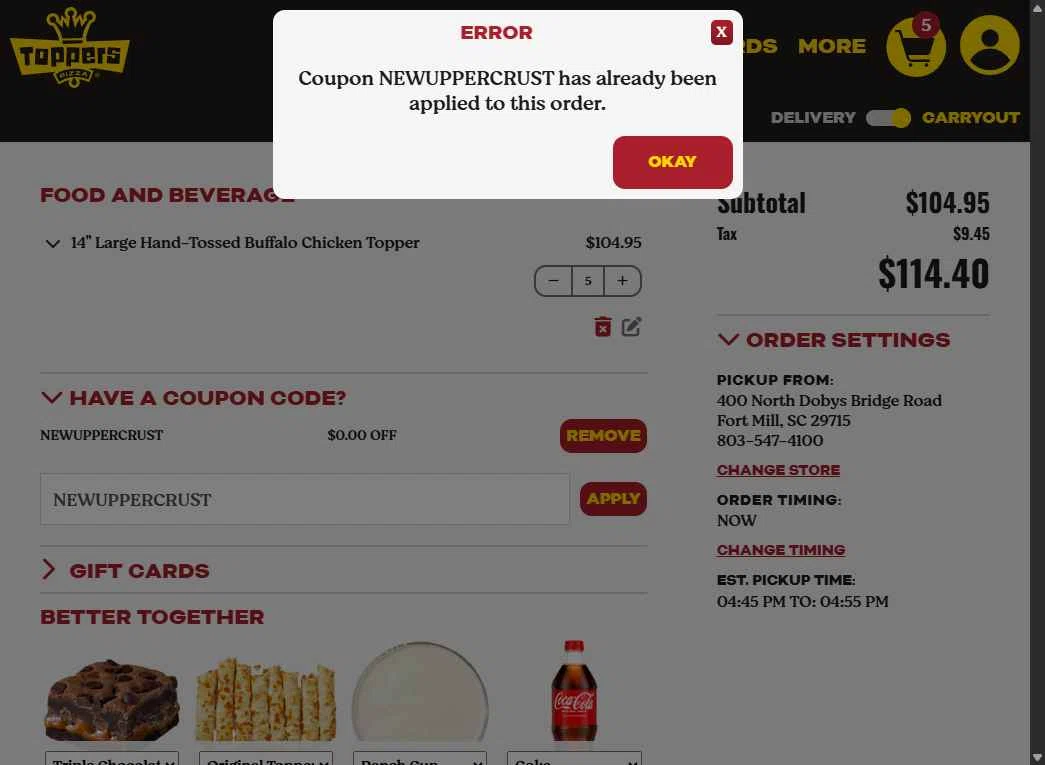 Toppers Promo Codes - 50% Off Sitewide Coupons Dec 2025