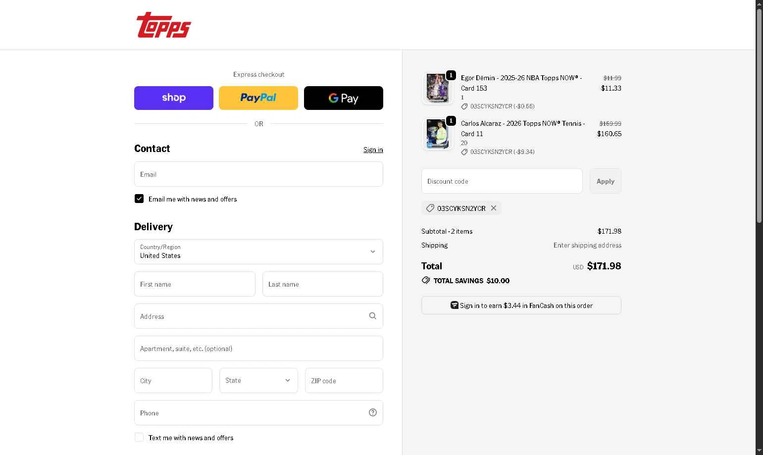 Topps Promo Codes - 25% Off (2 Verified) Feb 2026