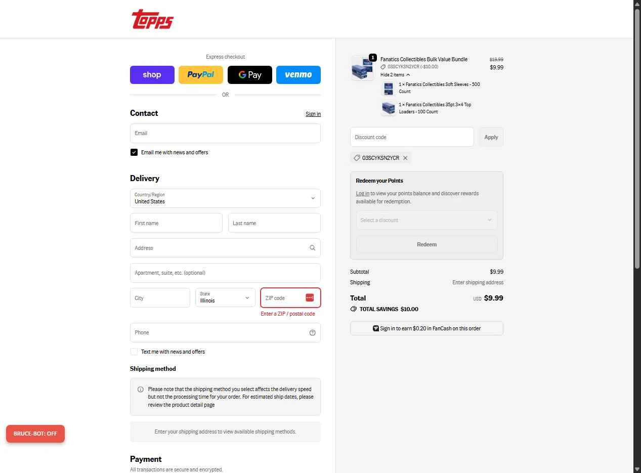 Topps Promo Codes - 10% Off (1 Verified) Dec 2025