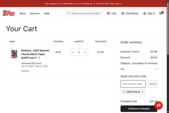 Topps Promo Codes - 25% Off Coupons Aug 2025