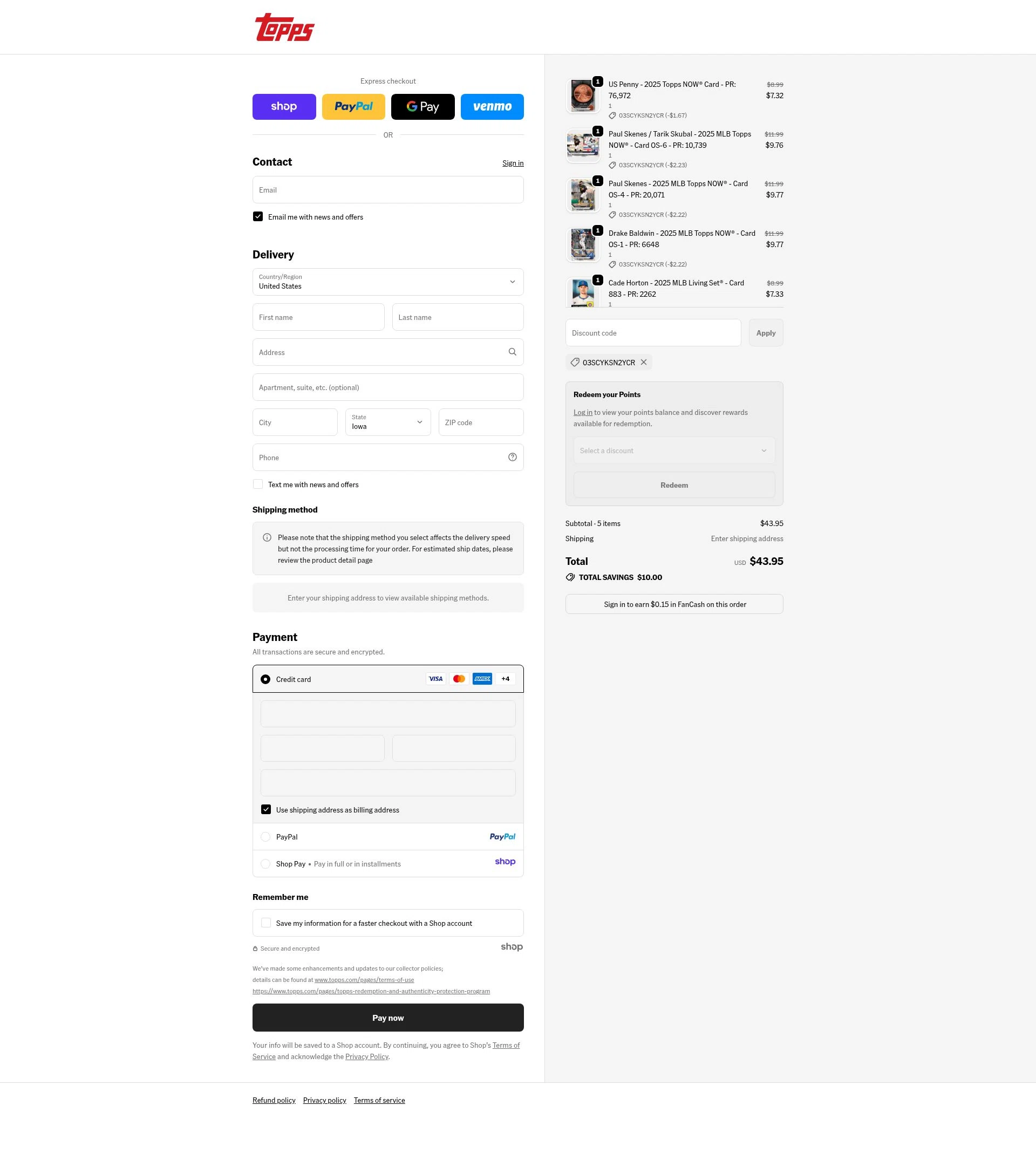 Topps Promo Codes - 10% Off (3 Verified) Dec 2025