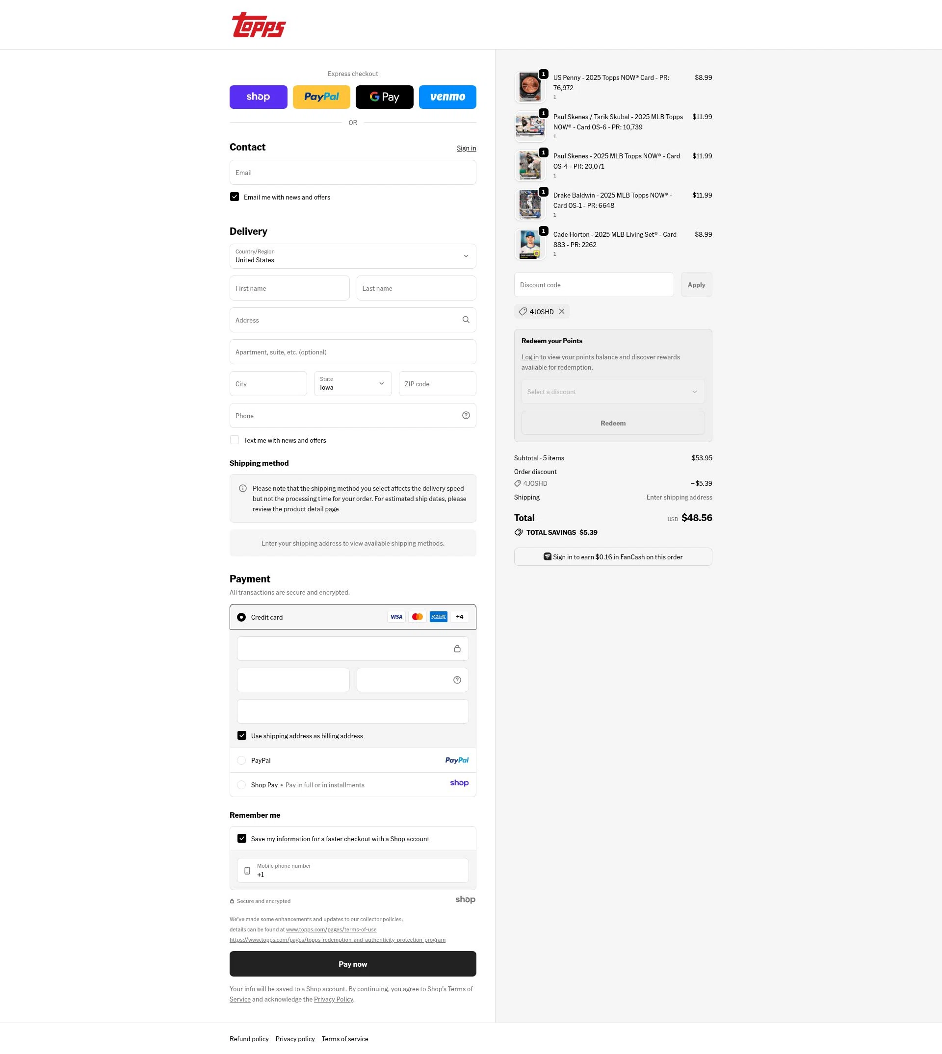 Topps Promo Codes - 10% Off (2 Verified) Dec 2025