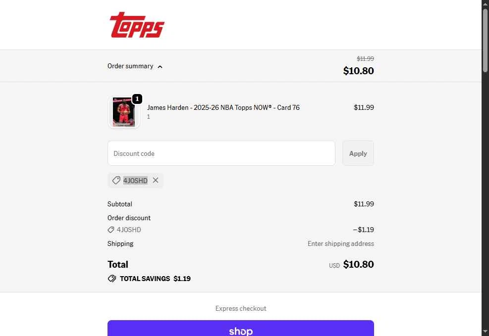 Topps Promo Codes - 25% Off (1 Verified) Dec 2025