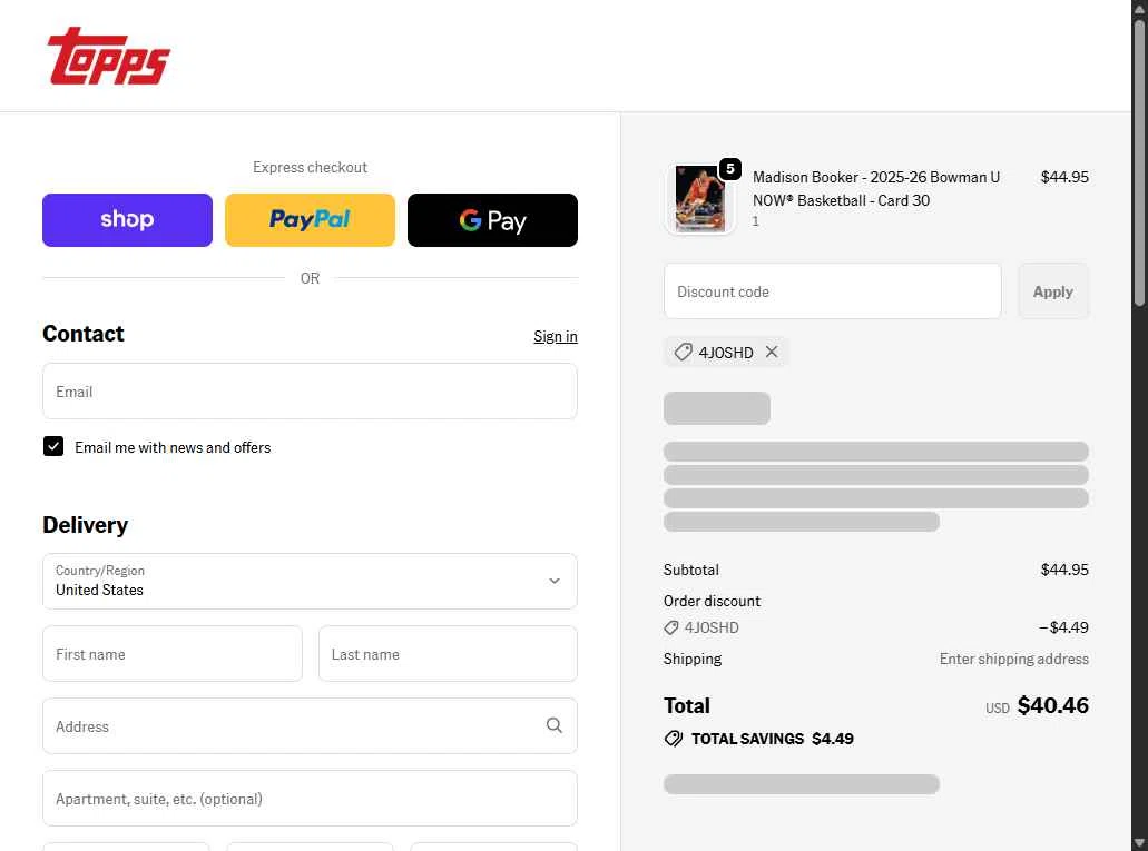 Topps Promo Codes - 25% Off (1 Verified) Dec 2025