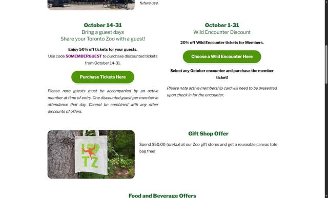 Toronto Zoo Promo Codes (4 Verified) - 50% Off Oct 2025
