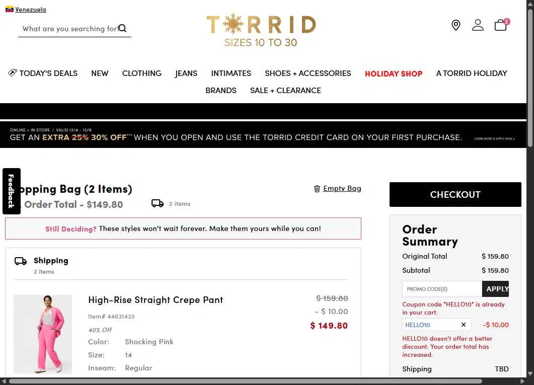 Torrid Promo Codes - $15 Off (13 Verified) Dec 2025