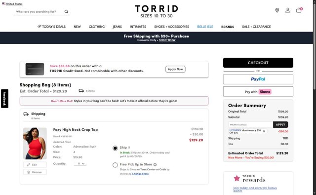 Torrid Promo Codes (7 Verified) - 40% Off Sitewide May 2025