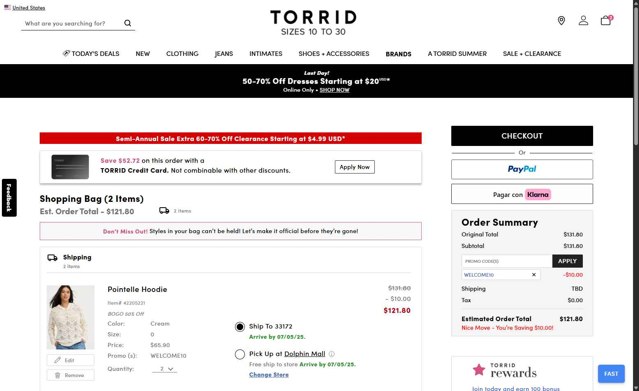 Torrid Discount Codes - 40% Off (5 Verified) Jul 2025